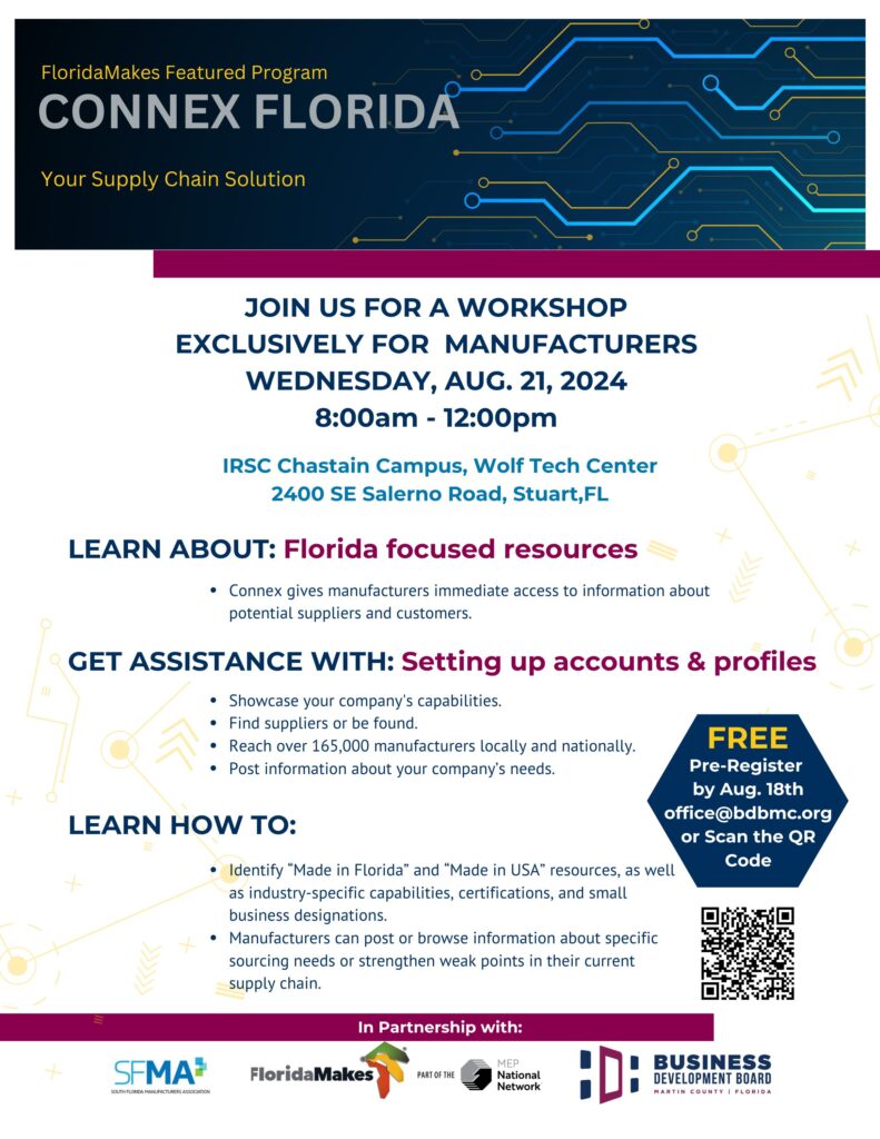 CONNEX Workshop for Local Manufacturers - BDB Martin County